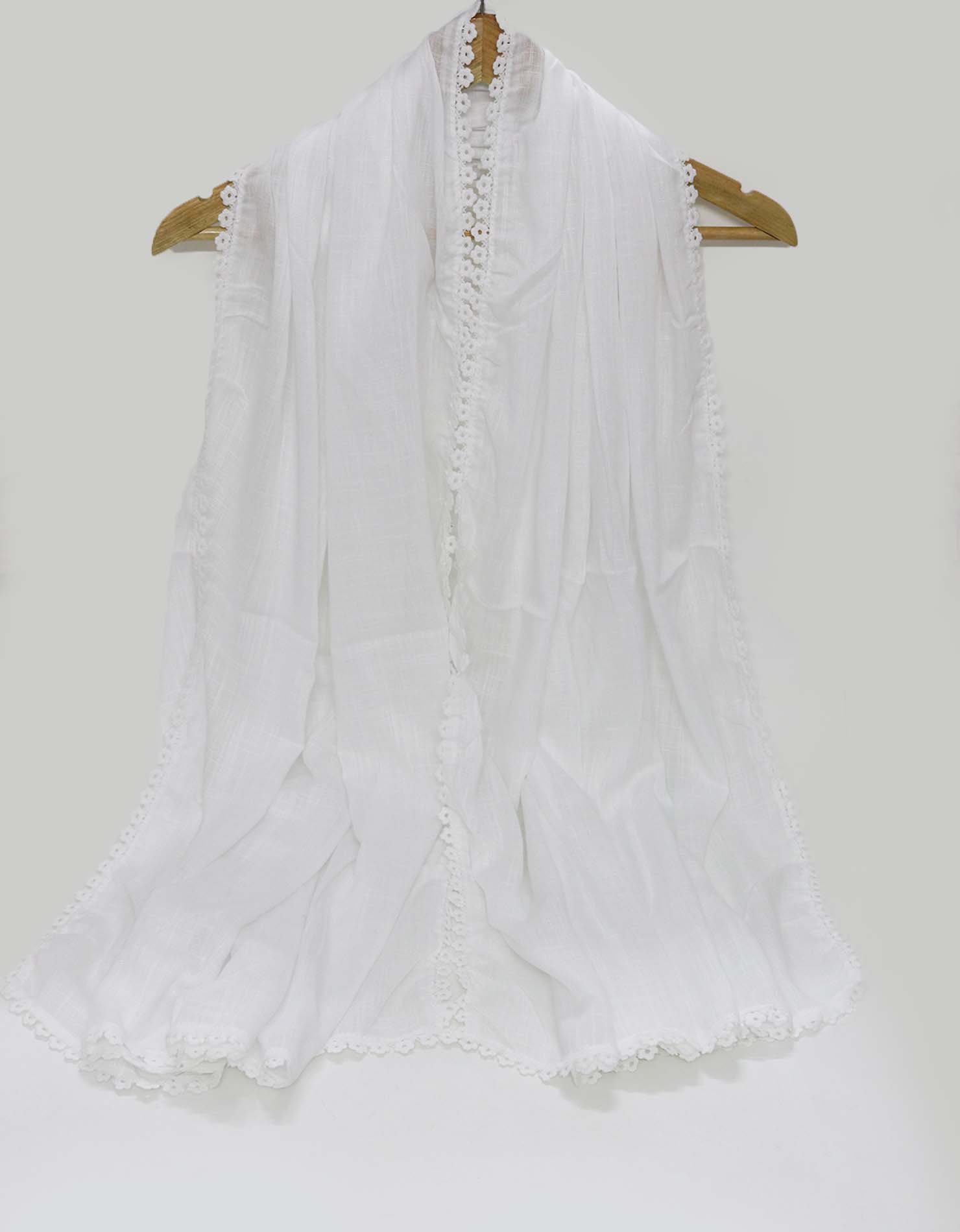 Georgette Check Foil - White – hijabinist